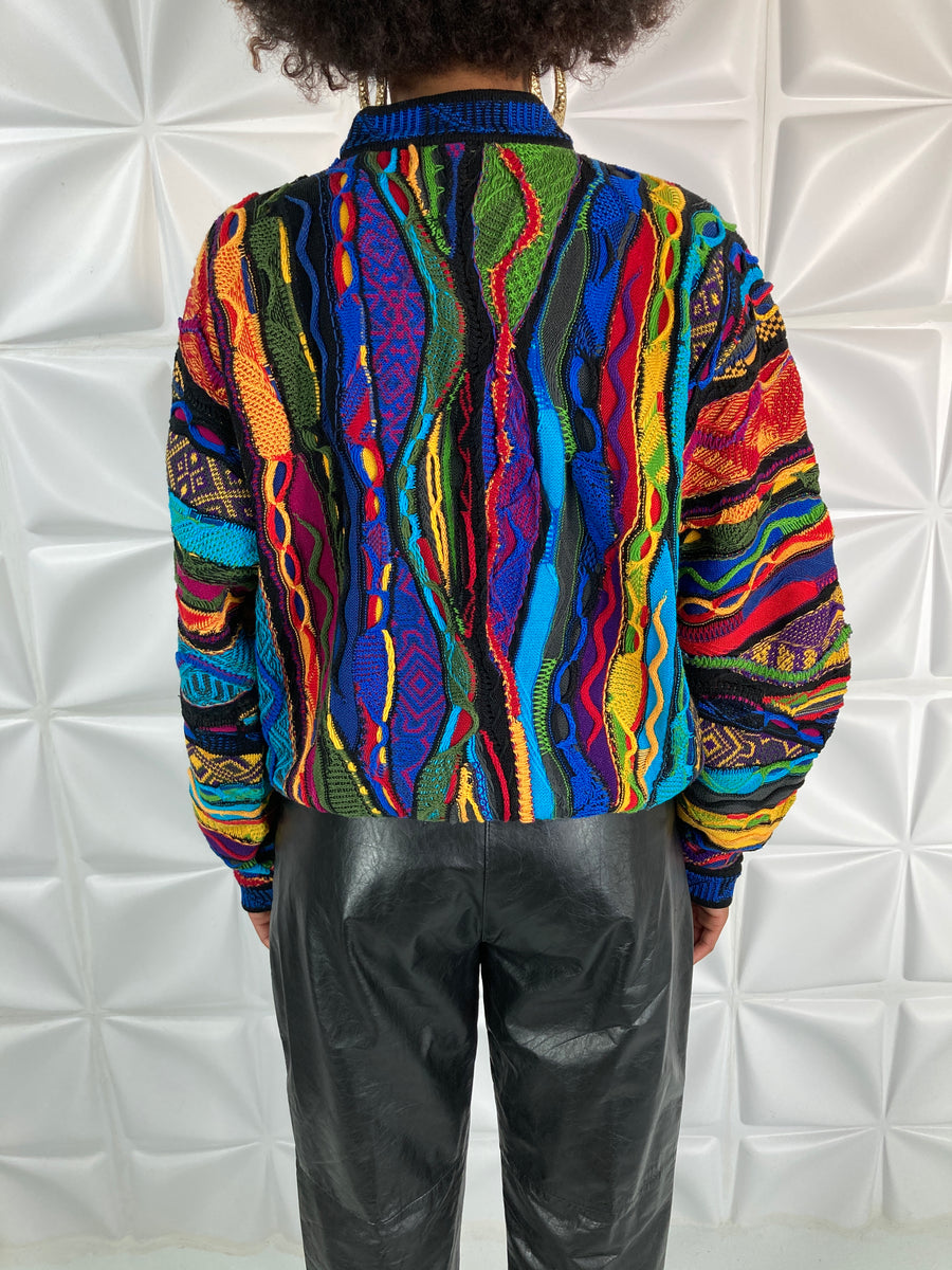 Vintage CUGGI Coogi Australia Sweater knit Biggie Smalls colorful ...